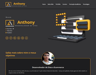 Currículo de Dev. Web Front-End - Anthony Kildery